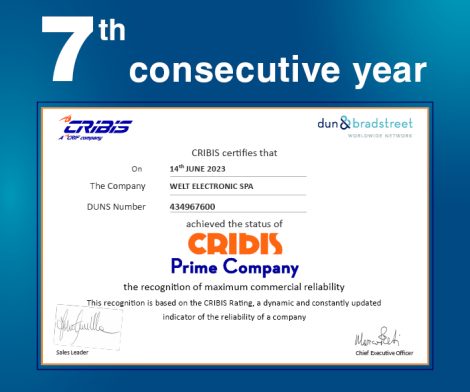 Cribis Prime Company 2023 - Welt Electronic